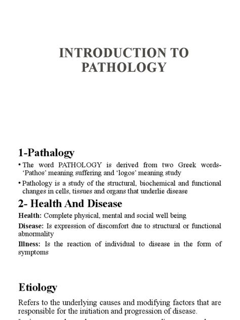 Introduction To Pathology Pdf