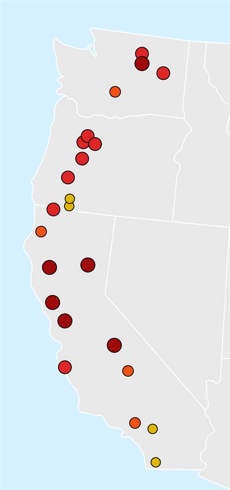 West Coast Wildfires Map 2025 California Fire Map Los Angeles Times