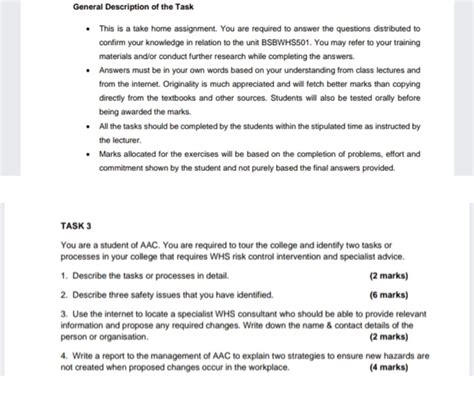 Solved General Description Of The Task This Is A Take Home