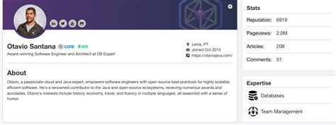 Otavio Santana On Linkedin Dzone Featuredexpert Teammanagement