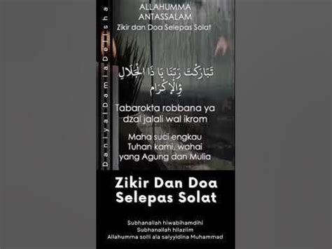 Zikir Dan Doa Selepas Solat Solat Nature Aesthetic Doa