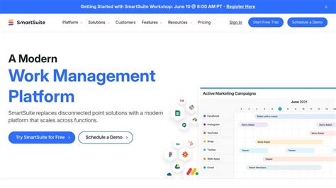Smartsuitecomprehensive Work Management Platform That Unifies Projects