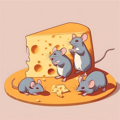 Premium Ai Image Cheese Being Eaten By Small Tiny