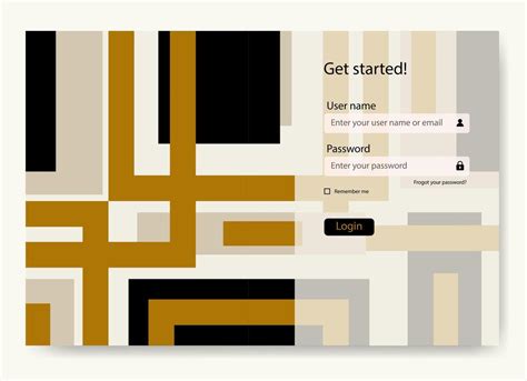 Flat Design Log In Landing Page Login Form User Interface Template 53436229 Vector Art At Vecteezy