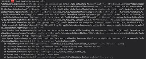 Update To 20 And Cannot Startup · Issue 2628 · Abpframeworkabp · Github