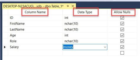How To Create A Table In Sql Server Management Studio