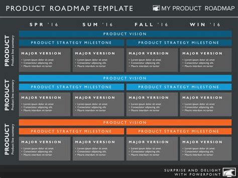 Four Phase Software Timeline Roadmap PowerPoint Diagram Roadmap Marketing Strategy Template