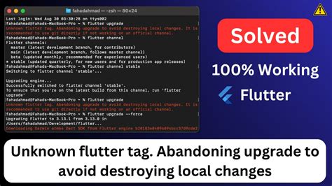 Flutter Smashers On Linkedin Solved Unknown Flutter Tag Abandoning Upgrade To Avoid