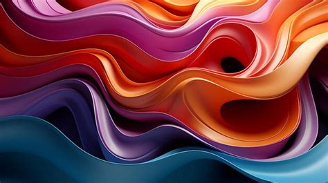 Premium Photo Abstract Colorful Wavy Background Illustration 3d Rendering