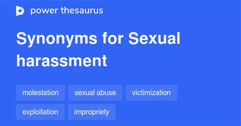 Sexual Harassment Synonyms 252 Similar Words And Phrases