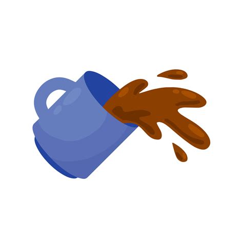 Spilled Cup Of Coffee Spray And Drop Sloppy Handling In Kitchen
