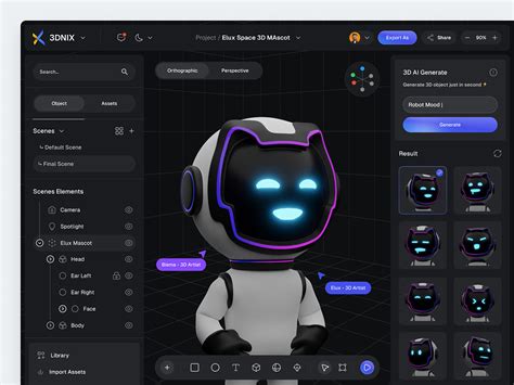 3d ai web app design behance