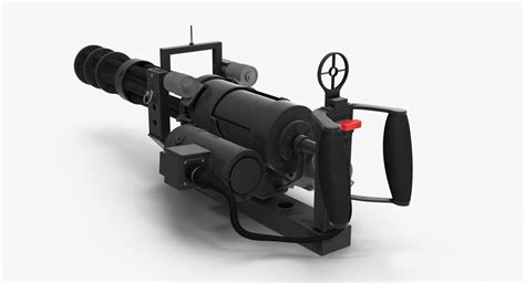 3d Model M134 Minigun With Mounting Bracket Clean Vr Ar Low Poly