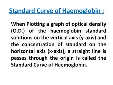 Standard Curve Of Haemoglobin Pptx