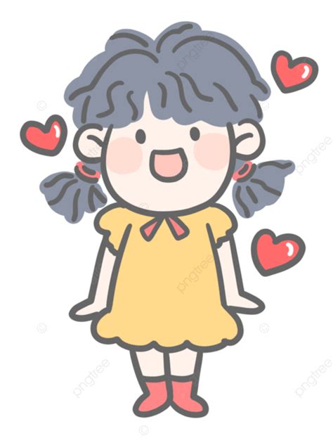 어린이 날 어린 소녀 여섯 하나의 귀여운 하트 일러스트 부모 자식 일러스트 삽화 Png 일러스트 및 Psd 이미지 무료 다운로드 Pngtree