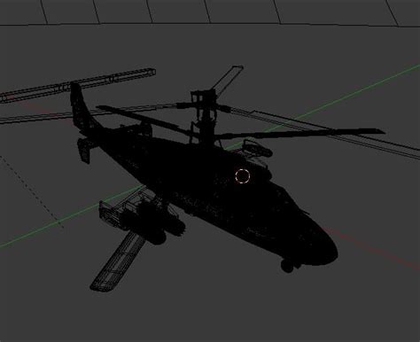 Blender Ka 52直升飞机3d模型素材资源免费下载 Blender3d模型库