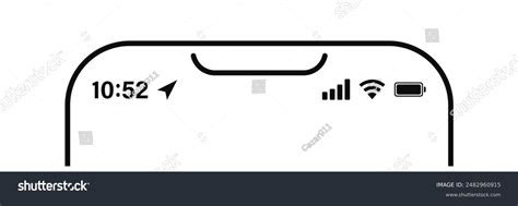 Status Bar Screen Display Time Gps Stock Vector Royalty Free