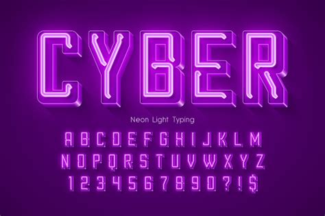 네온 라이트 3d 알파벳 복고풍 미래 지향적 인 오리엔널 유형 3차원 형태에 대한 스톡 벡터 아트 및 기타 이미지 3차원 형태 Led 조명 검은색 Istock