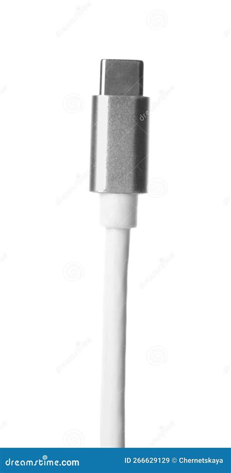 USB Type C Cable Isolated On White Modern Technology Stock Image Image Of Electric Connector