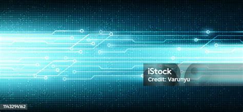 미래 배경 속도 및 연결 개념 디자인 벡터 일러스트 레이 션에 네트워크 기술을 가진 미래 지향적 인 디지털 회로 0명에 대한 스톡 벡터 아트 및 기타 이미지 Istock
