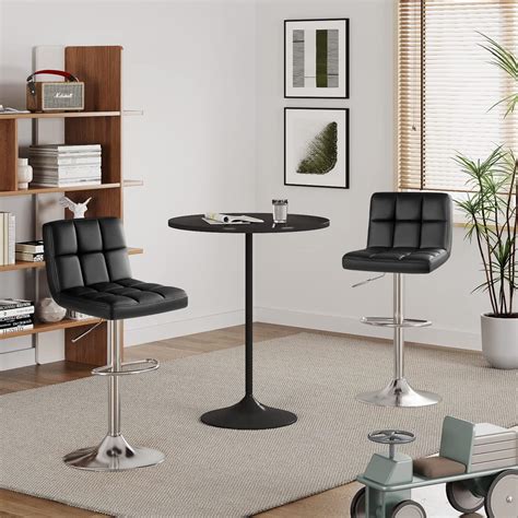 Furmax 3 Piece Bar Table Set Bistro Table With Height