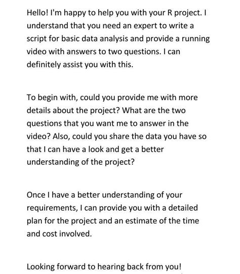 r code with basic analysis freelancer