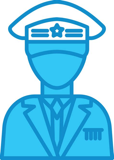 Captain Line Filled Blue 9863069 Vector Art At Vecteezy