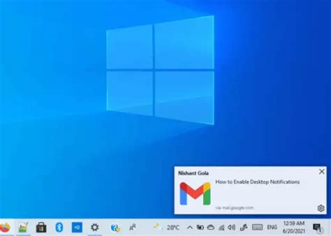How To Enable Desktop Notifications For Gmail In Windows Pc
