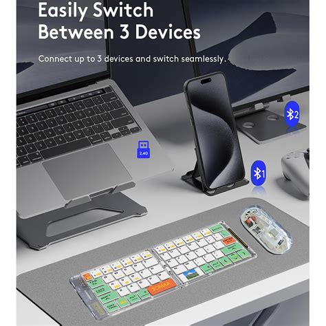 Jomaa Bluetooth Foldable Keyboard Usb Wireless Folding Bluetooth Keyboard Mouse Combo