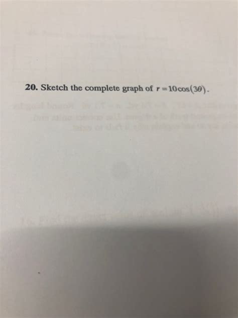 Solved Sketch The Complete Graph Of R Cos Chegg Com