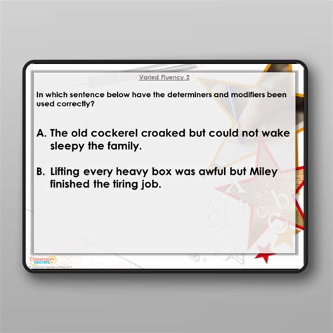 Year 4 Determiners Before Modifiers Modelling Ppt Resource Classroom