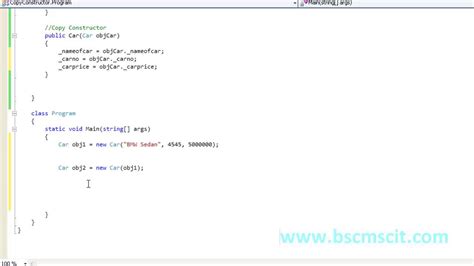 B ScIT C OCT Explain The Copy And Private Constructor With An Example YouTube