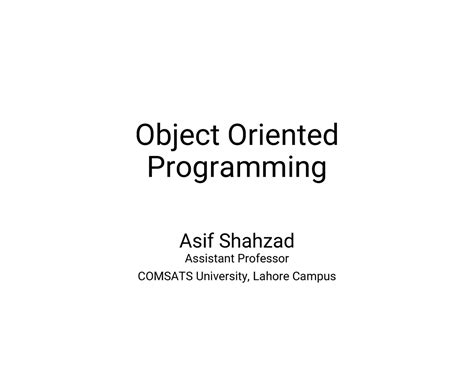 lec01 intro and hello world program 2 object oriented programming
