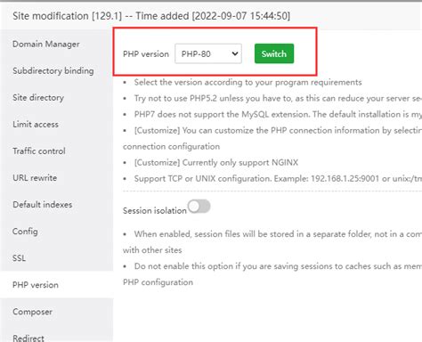 Aapanel Wont Switch Php Version Aapanel Free Hosting Control Panel One Click Lamplemp