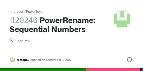 Powerrename Sequential Numbers · Issue 20246 · Microsoftpowertoys · Github