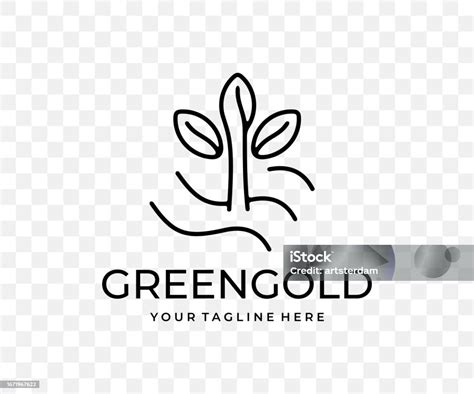 농장 들판 새싹 식물과 잎 선형 그래픽 디자인 농업 정원 조경 원예 자연과 성장 벡터 디자인 및 일러스트레이션 경작지에 대한 스톡 벡터 아트 및 기타 이미지 Istock