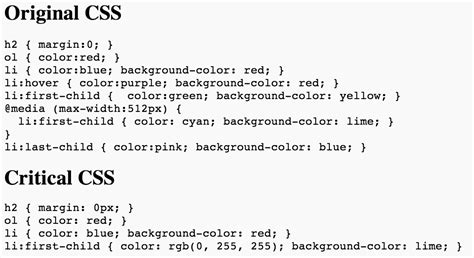 detecting critical above the fold css