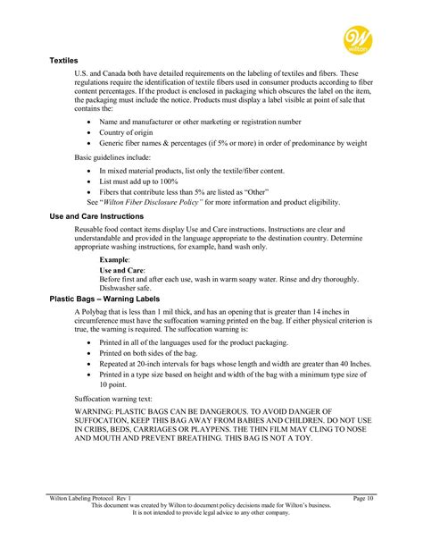 Wilton Labeling Protocol Rev 1 Jcurrul Page 13 Flip Pdf Online