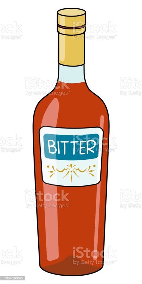 전통적인 이탈리아 붉은 쓴 술 병 낙서 만화 힙스터 스타일 벡터 일러스트 는 흰색 배경에 격리 파티 카드 포스터 바 메뉴 또는