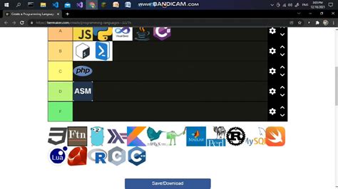 Programming Language Tier List Youtube