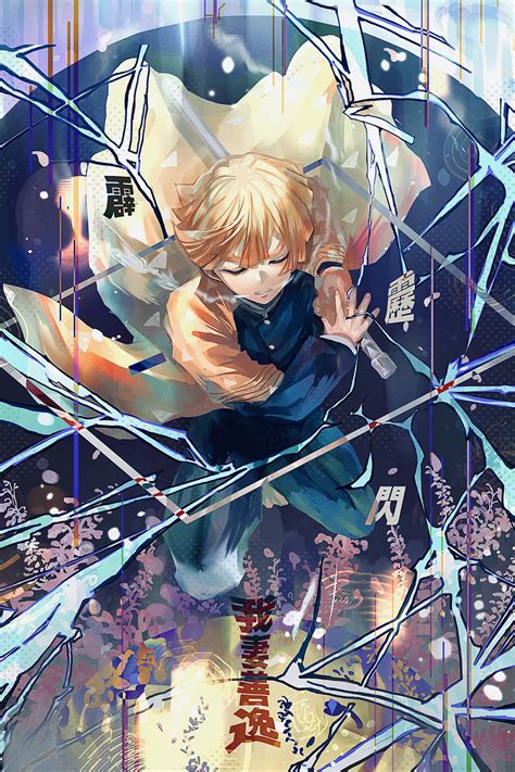 Agatsuma Zenitsu Kimetsu No Yaiba Drawn By Honmou Pixiv Danbooru