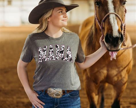 Mama Cow Print Tee Cash And Drix Wholesale