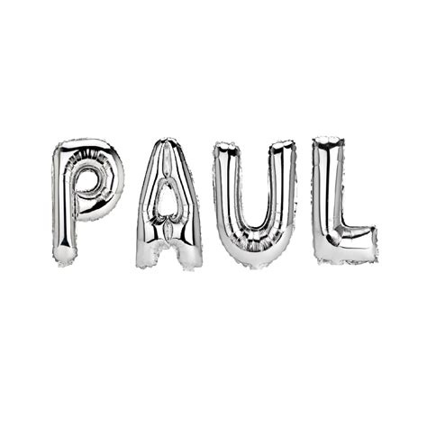 Комплект балони с име Пол сребро 40 см Emag Bg