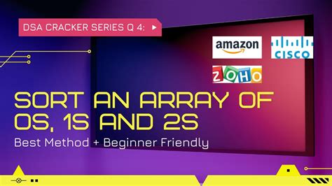 Given An Array Which Consists Of Only 0 1 And 2 Sort The Array