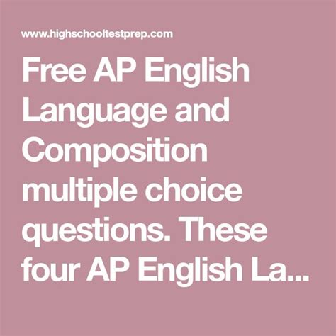 Master The AP English Language Exam With These Practice Tests