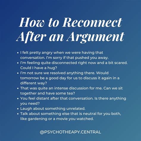 How To Reconnect After An Argument