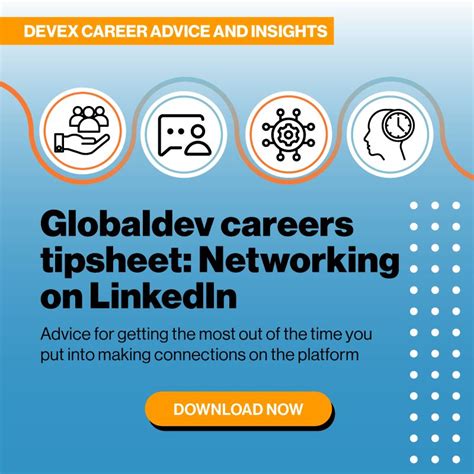 devex on linkedin globaldev careers tipsheet networking on linkedin