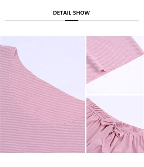 스타일아유 여성 라운드넥 여름 데일리 홈웨어 3종 세트 Set 반팔티 긴바지 반바지 Se1210