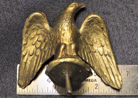 Antique Banjo Clock Cast Brass Eagle Finial Top Vintage Part Antique