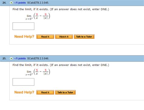Solved Find The Limit If It Exists If An Answer Does Not